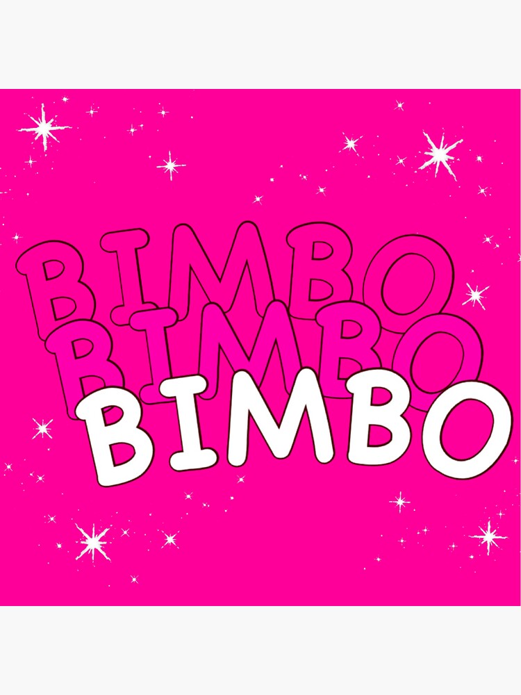 "Hot Pink Bimbo" Sticker for Sale by edionne | Redbubble