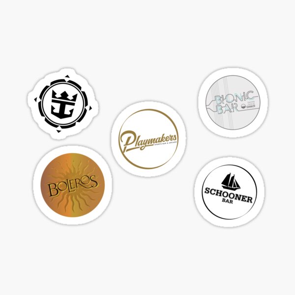 "Royal Caribbean Sticker Pack 3 - The Bars" Sticker for Sale by Jake ...