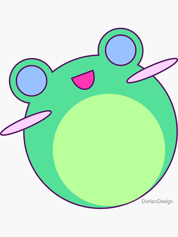 "cute froggy smiling kawaii" Sticker for Sale by DurianDesign | Redbubble
