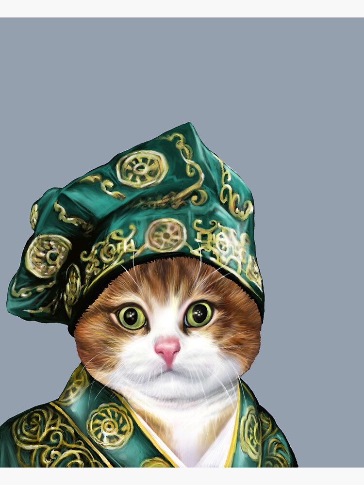 "Beijing opera cat No2" Sticker for Sale by Lexthellamasart | Redbubble