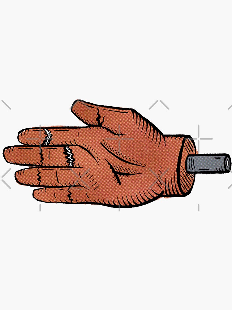 "Chubbs’ hand" Sticker for Sale by wolfwaste | Redbubble