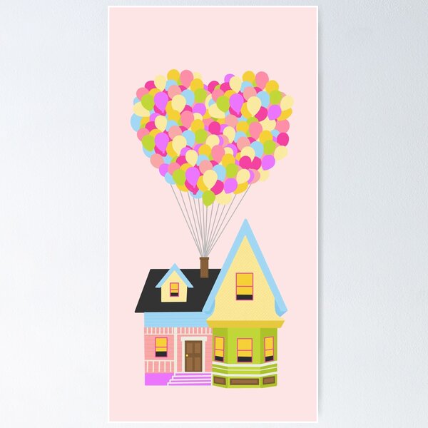 "Up house with heart shaped balloons" Poster for Sale by Campbell ...