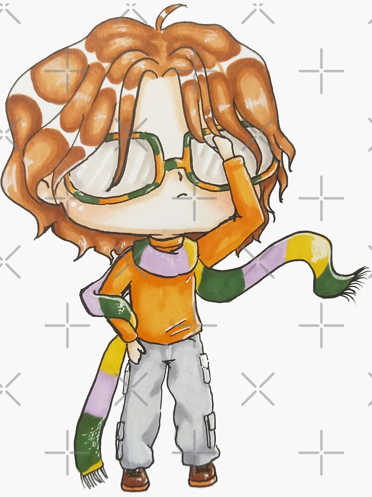 "Scarf Chibi" Sticker for Sale by KiArtadoodles | Redbubble