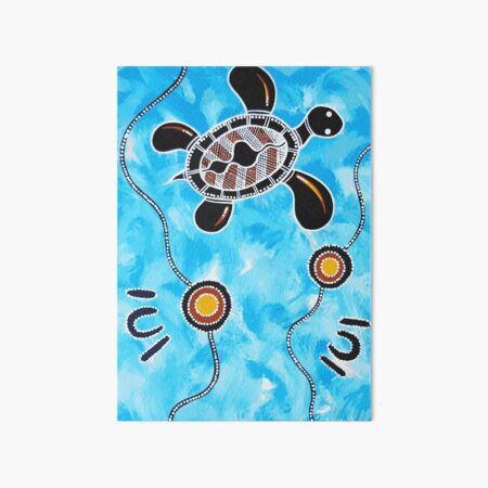 "Authentic Aboriginal Art - Turtle" Art Board Print by HogarthArts ...