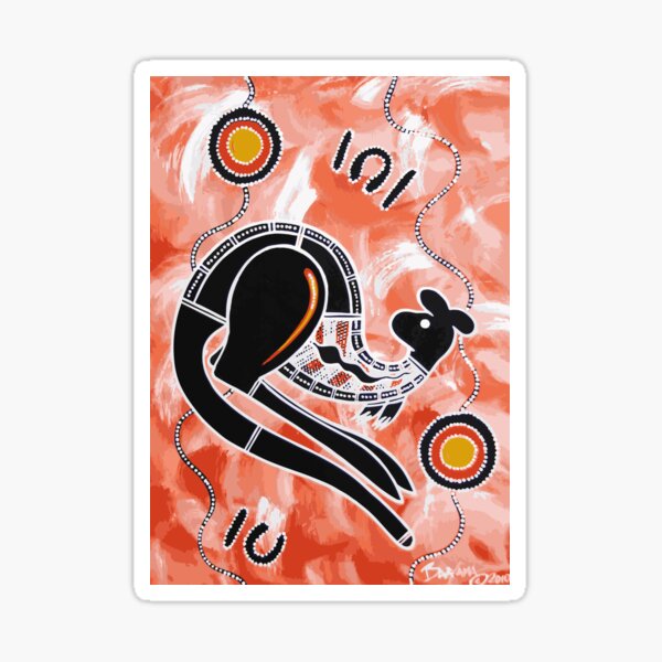 "Authentic Aboriginal Art - Kangaroo" Sticker for Sale by HogarthArts ...