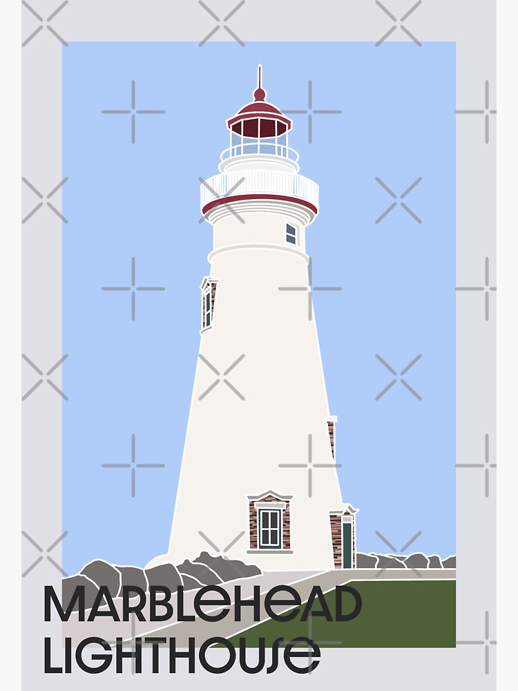 "Marblehead Lighthouse" Sticker by ameliamedia | Redbubble