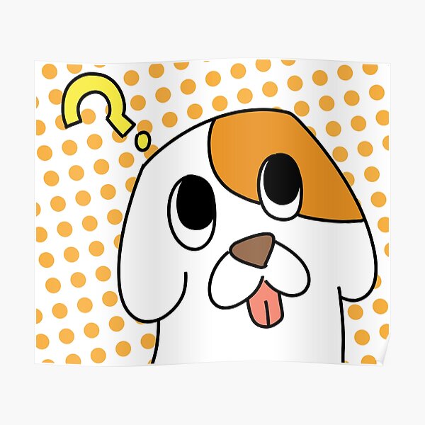 Póster «Lindo personaje de perro con un signo de interrogación» de ...