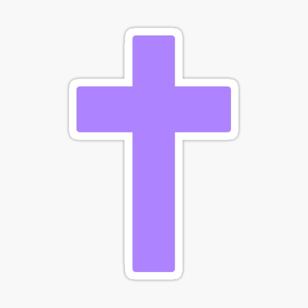 "Purple Cross" Sticker for Sale by consart | Redbubble