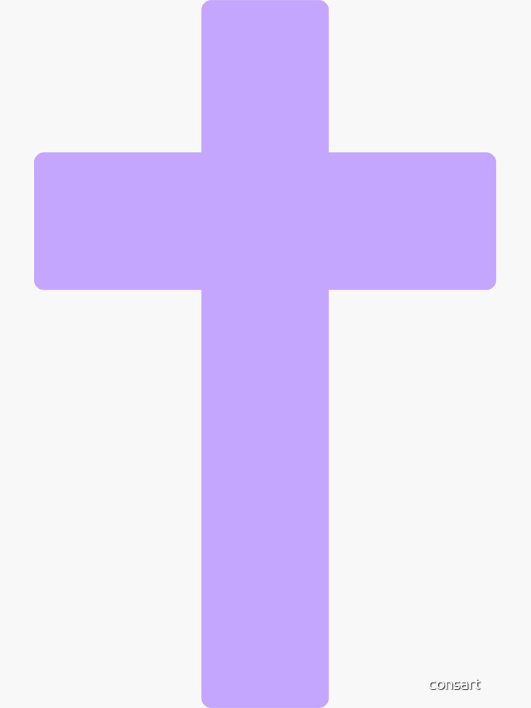 "Purple Cross" Sticker for Sale by consart | Redbubble