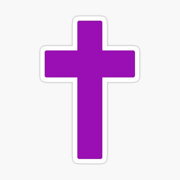 "Purple Cross" Sticker for Sale by consart | Redbubble
