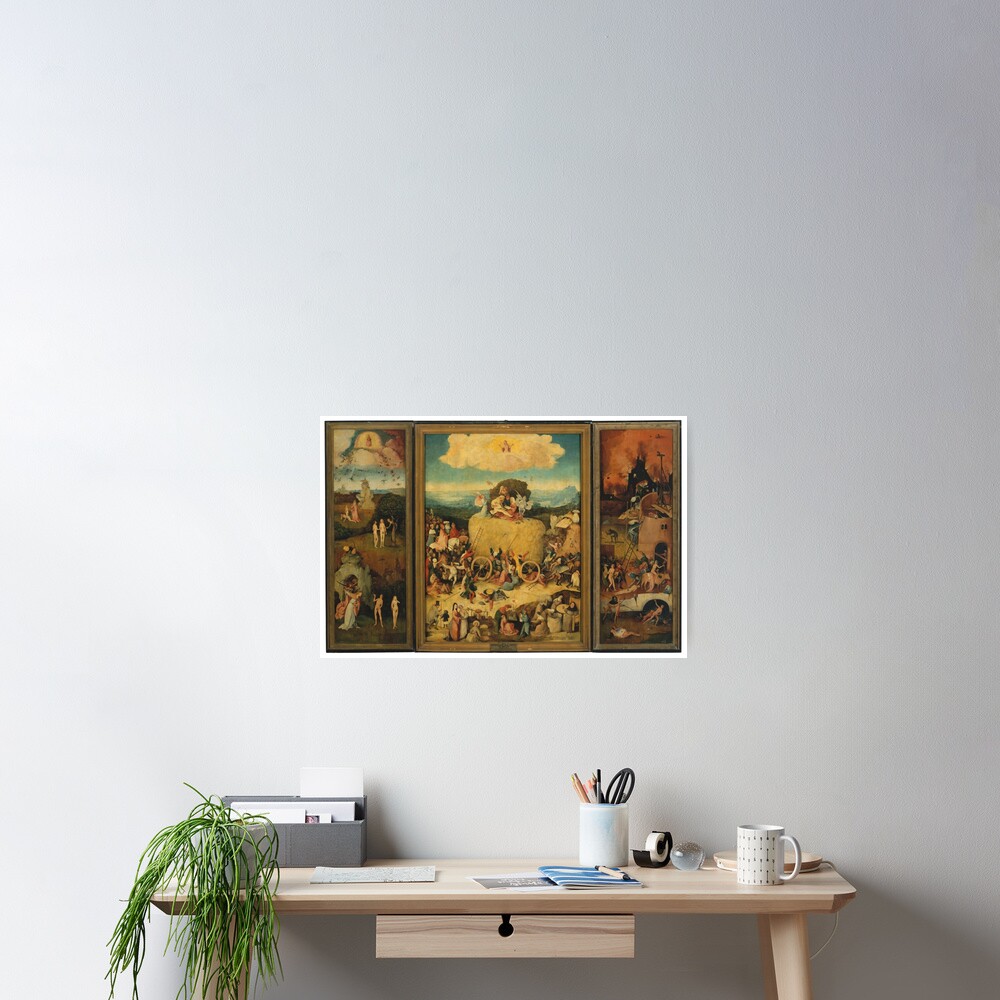 "Das Heuwagen-Triptychon (1500-1502) Hieronymus Bosch" Poster von themasters | Redbubble