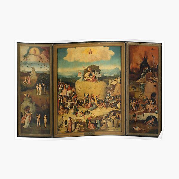 "Das Heuwagen-Triptychon (1500-1502) Hieronymus Bosch" Poster von themasters | Redbubble