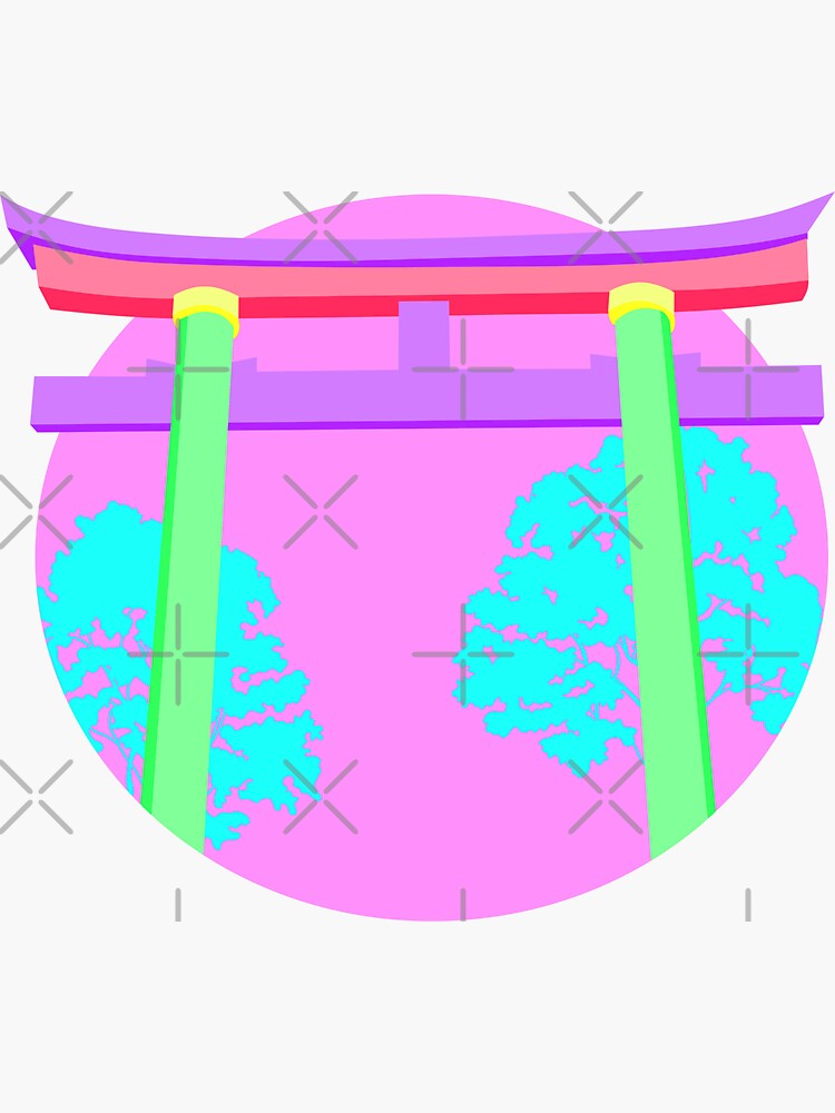 "Cyber Shrine" Sticker by CieloMarie | Redbubble