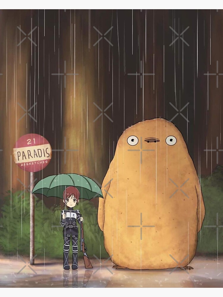 "Sasha braus my neighbor potato" Sticker for Sale by nitatou9 | Redbubble