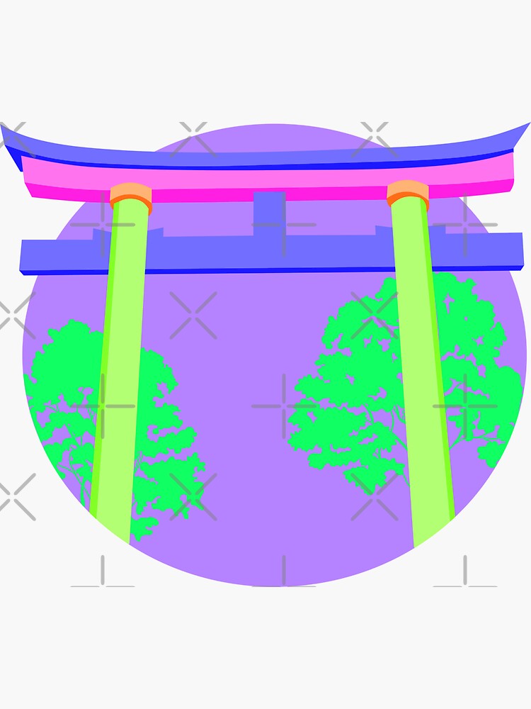 "Cyber Shrine" Sticker for Sale by CieloMarie | Redbubble