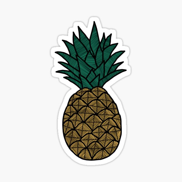 "Peach Pink - Pineapple" Sticker by tosojourn | Redbubble