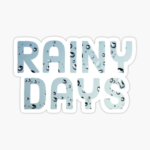 "Rainy days - cute cozy rainy days sticker." Sticker for Sale by ...