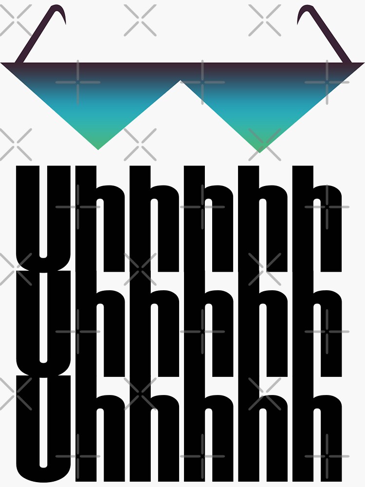 "Uhhhhh...อ่าห์(Black)" Sticker for Sale by WannaklitFC | Redbubble