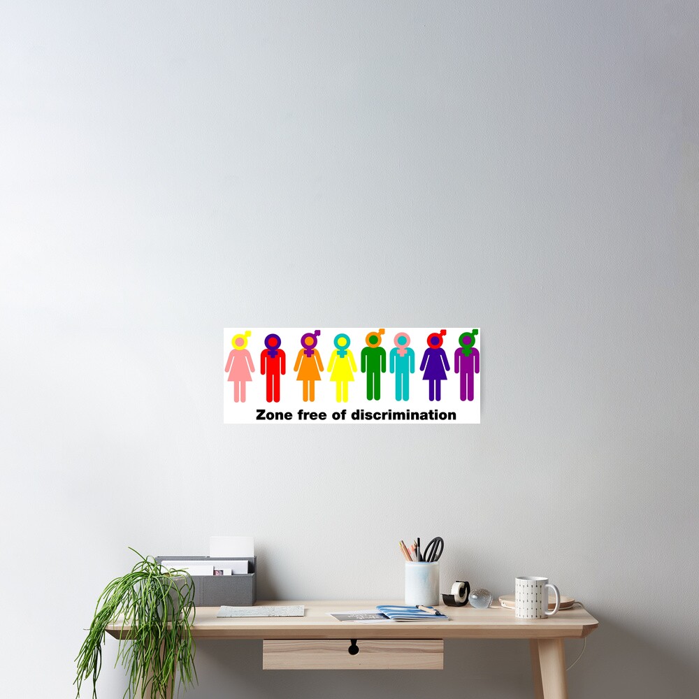 "Zone free of discrimination" Poster for Sale by DyadyaYasha | Redbubble