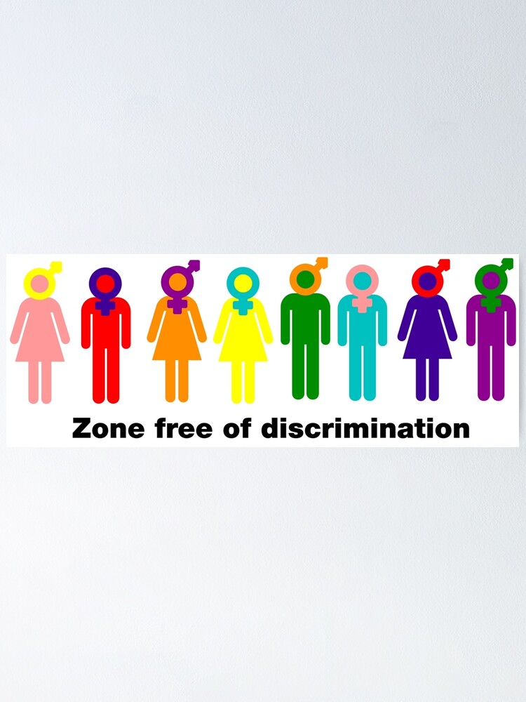 "Zone free of discrimination" Poster for Sale by DyadyaYasha | Redbubble