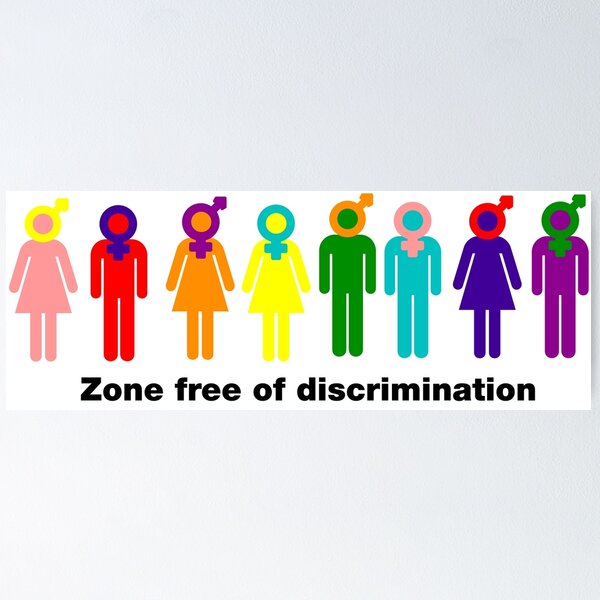 "Zone free of discrimination" Poster for Sale by DyadyaYasha | Redbubble