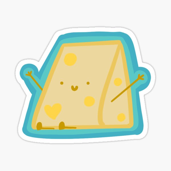 "Cheesy Cutie" Sticker for Sale by cherlenecrayola | Redbubble