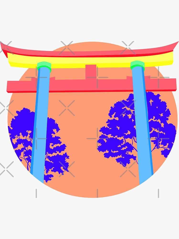 "Cyber Shrine" Sticker for Sale by CieloMarie | Redbubble