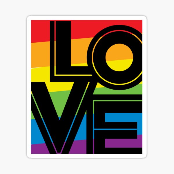 "Love is no color" Sticker for Sale by SjoyStudio | Redbubble
