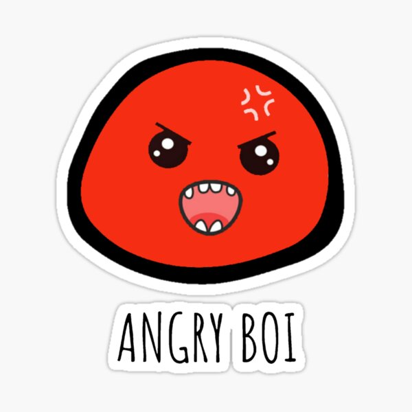 "Angry Boi" Sticker by Lmakesstuff | Redbubble
