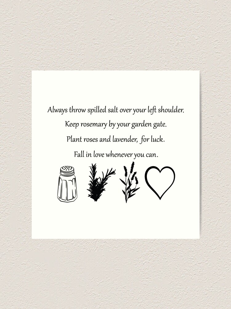"Practical Magic Quote SVG, Always throw salt over your left shoulder ...