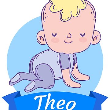 "Theo Boy names for babies" Sticker for Sale by Piztees | Redbubble