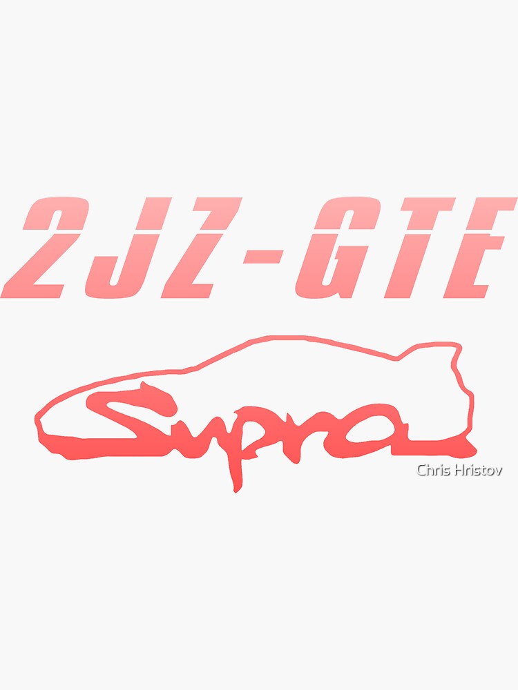 "2JZ Engine - Supra" Sticker for Sale by ItsChrisYo | Redbubble