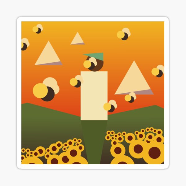 "Flower Boy abstract album art" Sticker for Sale by magnum-toxx | Redbubble