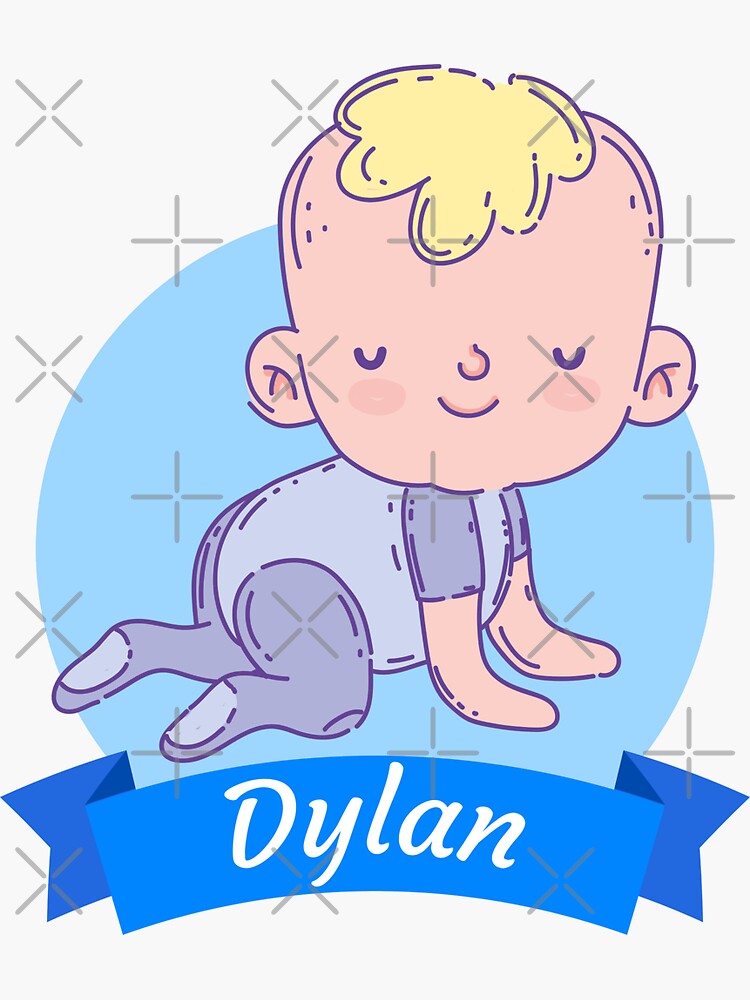 "Dylan Boy names for babies" Sticker for Sale by Piztees | Redbubble