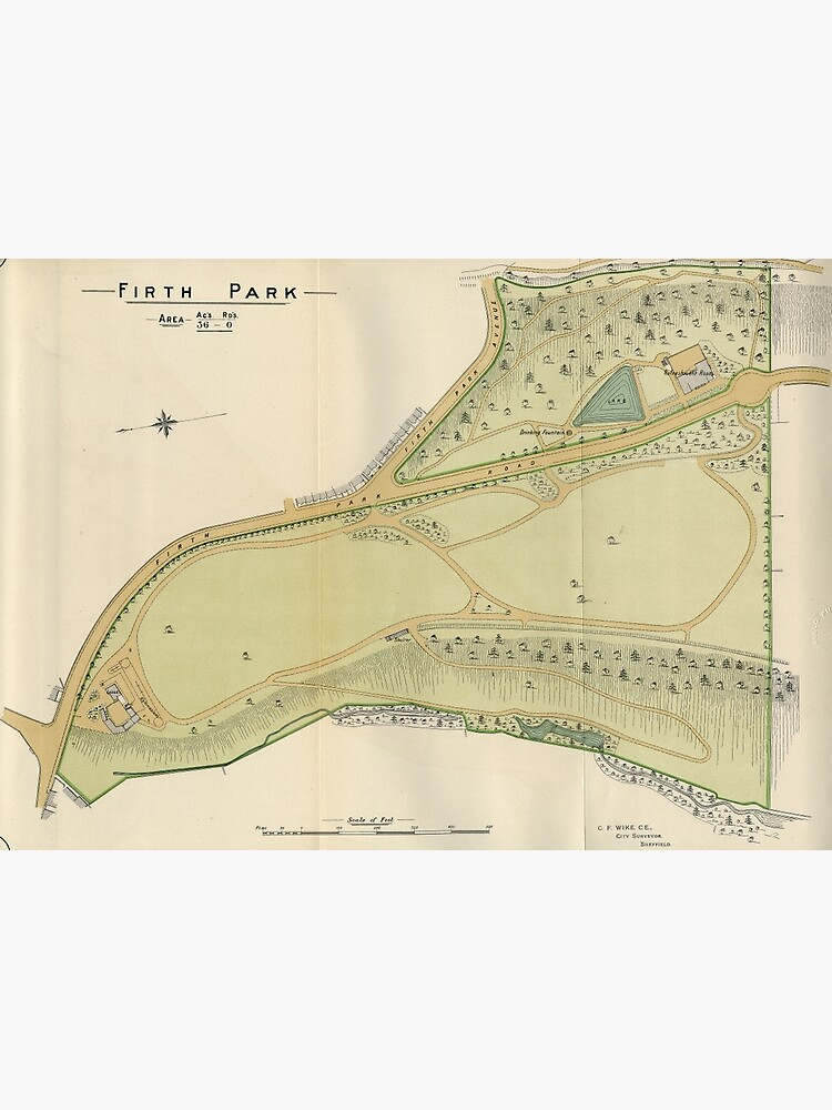"Map of Firth Park, Sheffield, 1897" Poster by sheffarchives | Redbubble
