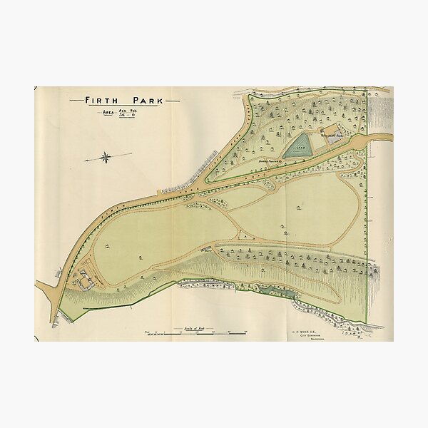 "Map of Firth Park, Sheffield, 1897" Photographic Print for Sale by ...