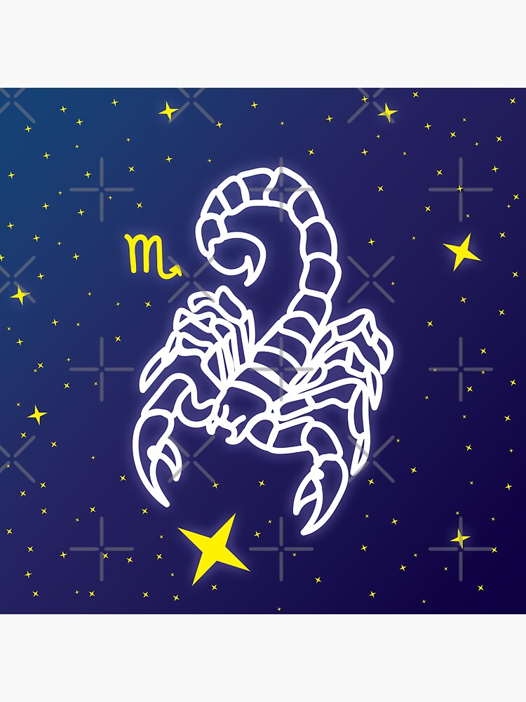"Scorpio horoscope sign in twelve zodiacs with galaxy stars background ...