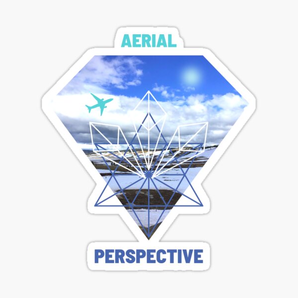 "View from above on aerial perspective." Sticker for Sale by ...