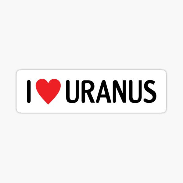 "I heart Uranus - funny space joke bumper sticker" Sticker for Sale by ...