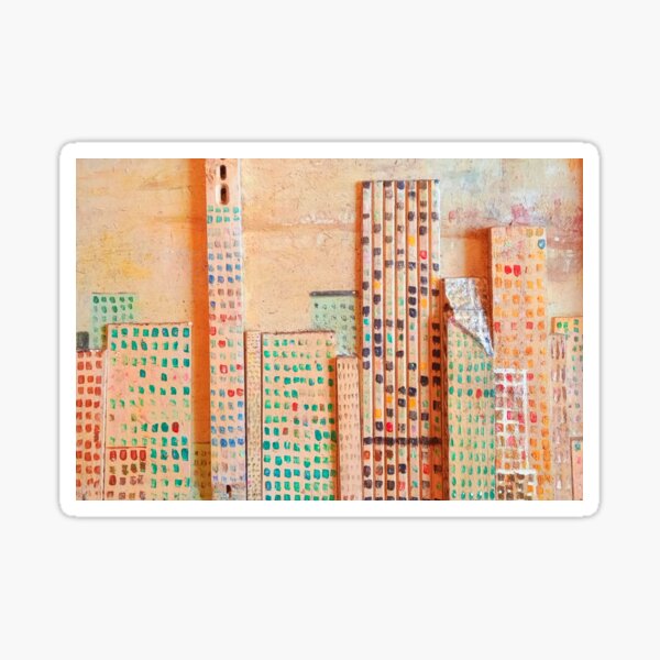 "Skyscrapers " Sticker by RowlandGlaysher | Redbubble