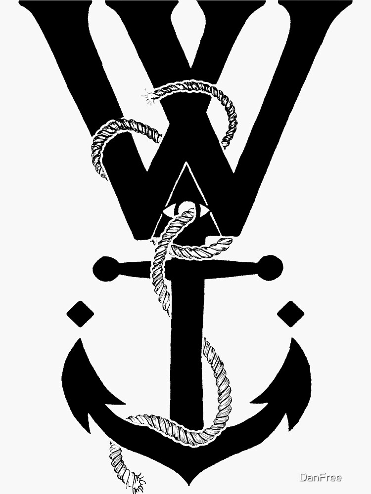 "W-anchor" Sticker for Sale by DanFree | Redbubble