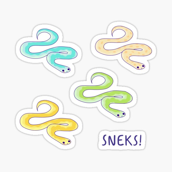 "cute snakes" Sticker for Sale by ForTheFrogWar | Redbubble