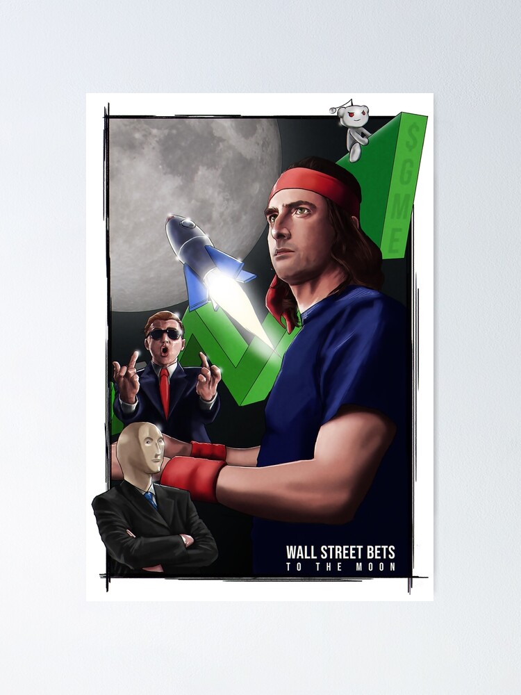 "Wallstreetbets reddit" Poster for Sale by heavenlywhale | Redbubble