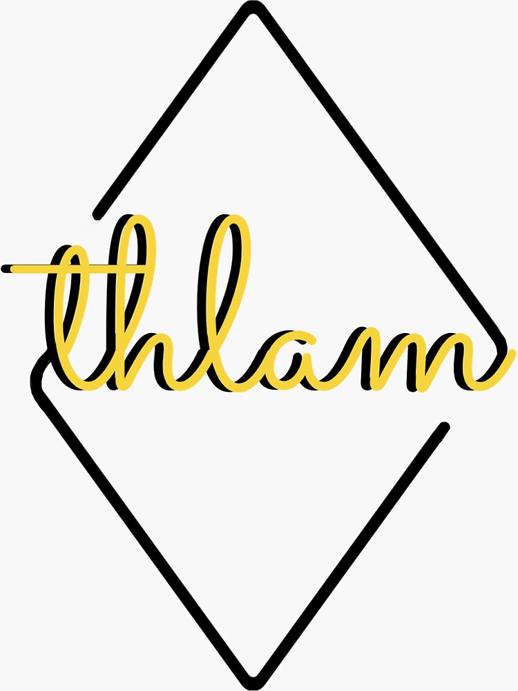 "Thlam yellow diamond " Sticker for Sale by attractivemilk | Redbubble