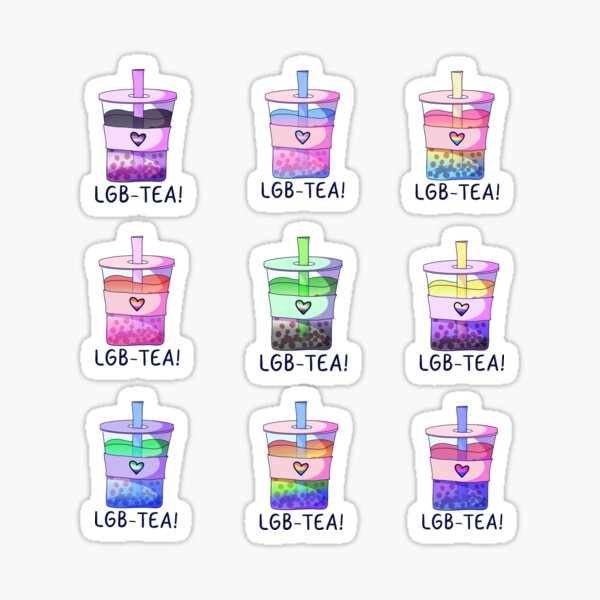 "Lgb-tea bubble tea pride design " Sticker for Sale by ForTheFrogWar ...
