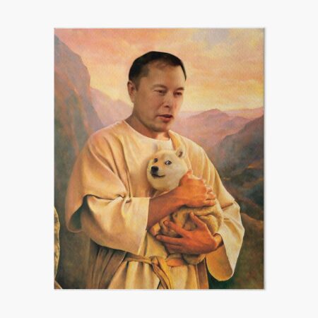 "Papa Elon will protect the Doge Coin" Art Board Print for Sale by ...