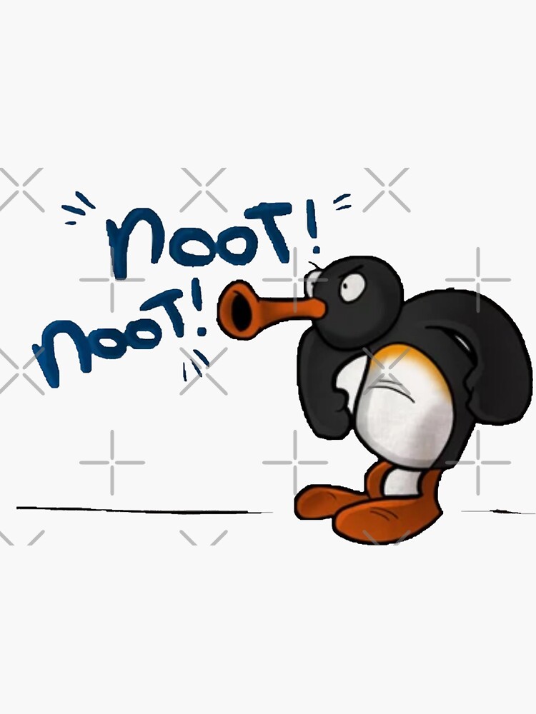 "Angry Pingu Noot Noot Official Merch" Sticker for Sale by BeepPeepYT ...