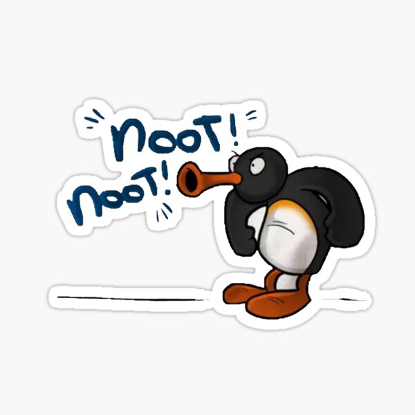 "Angry Pingu Noot Noot Official Merch" Sticker for Sale by BeepPeepYT ...