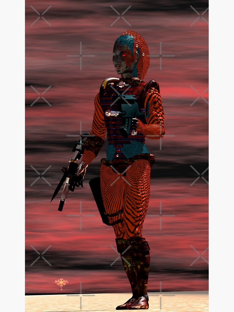 "ARES CYBORG FROM HYPERION WORLD Sci-Fi Movie Project" Sticker for Sale ...