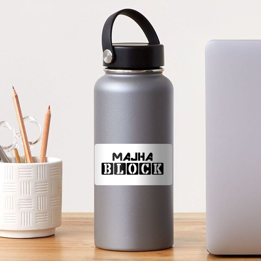 "majha block" Sticker for Sale by mrfrasco | Redbubble